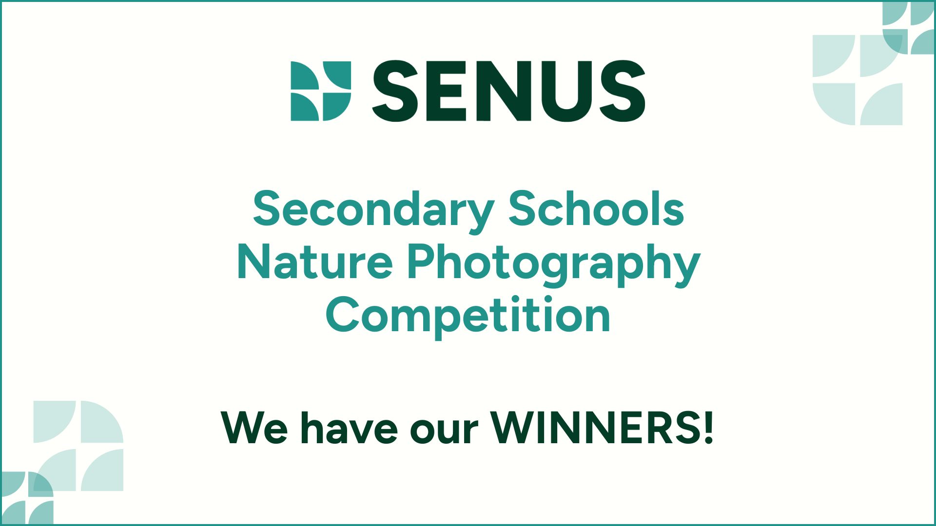 Winners of the Senus Secondary Schools Nature Photography Competition ...